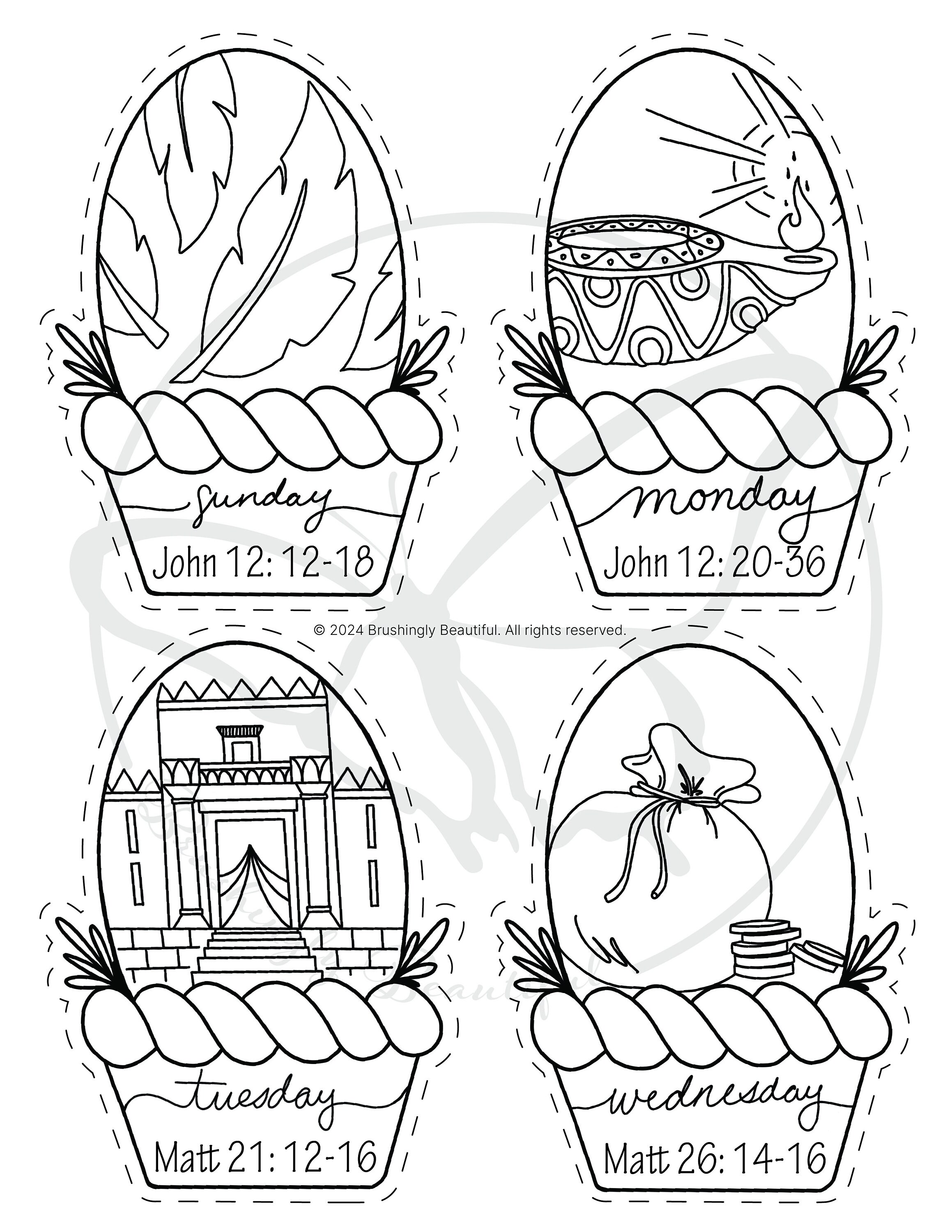 Printable Activity: Holy Week Easter Egg Printable Family-friendly ...