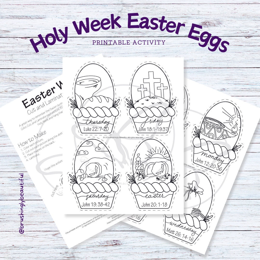 Printable Activity: Holy Week Easter Egg Printable | Family-friendly ...