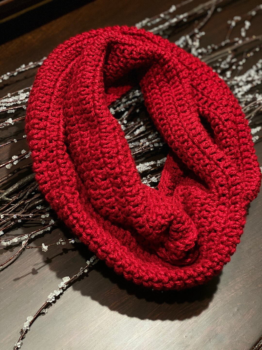 Soft Dark Chili Red Chunky Scarf, Valentine's Day Gift, Winter Fashion ...
