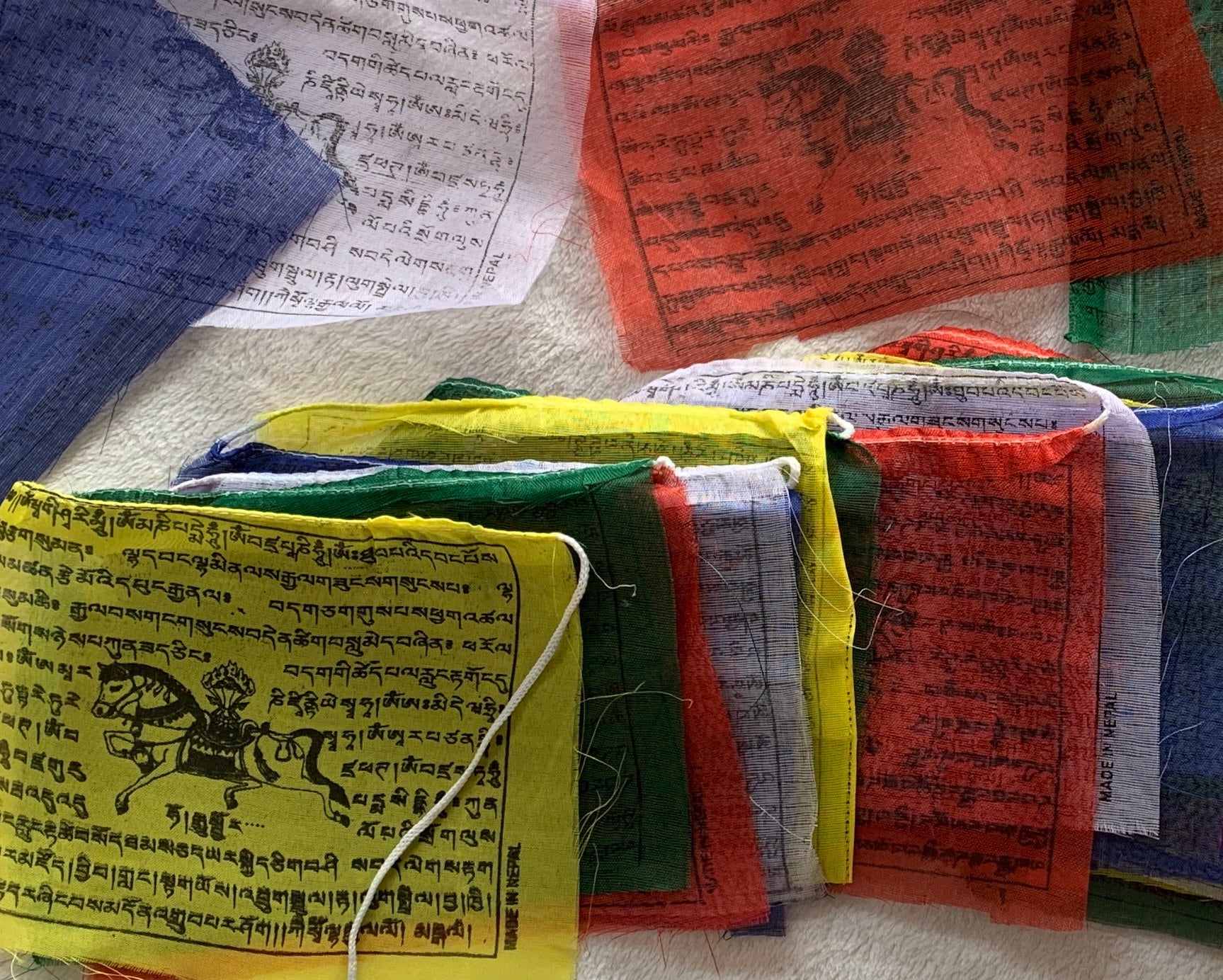 Tibetan Prayer Flags Made in Nepal- 9"x6" Windhorse-25 Flags per Set - Etsy