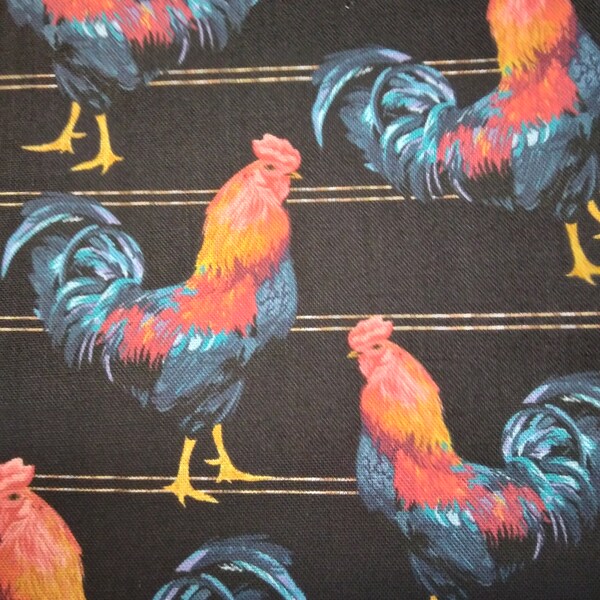 Rooster Fabric - Etsy