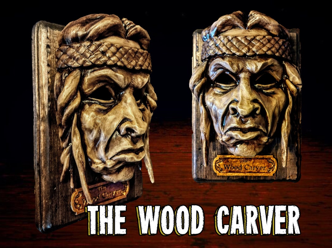 The Wood Carver Inscryption Replica Mask - Etsy UK