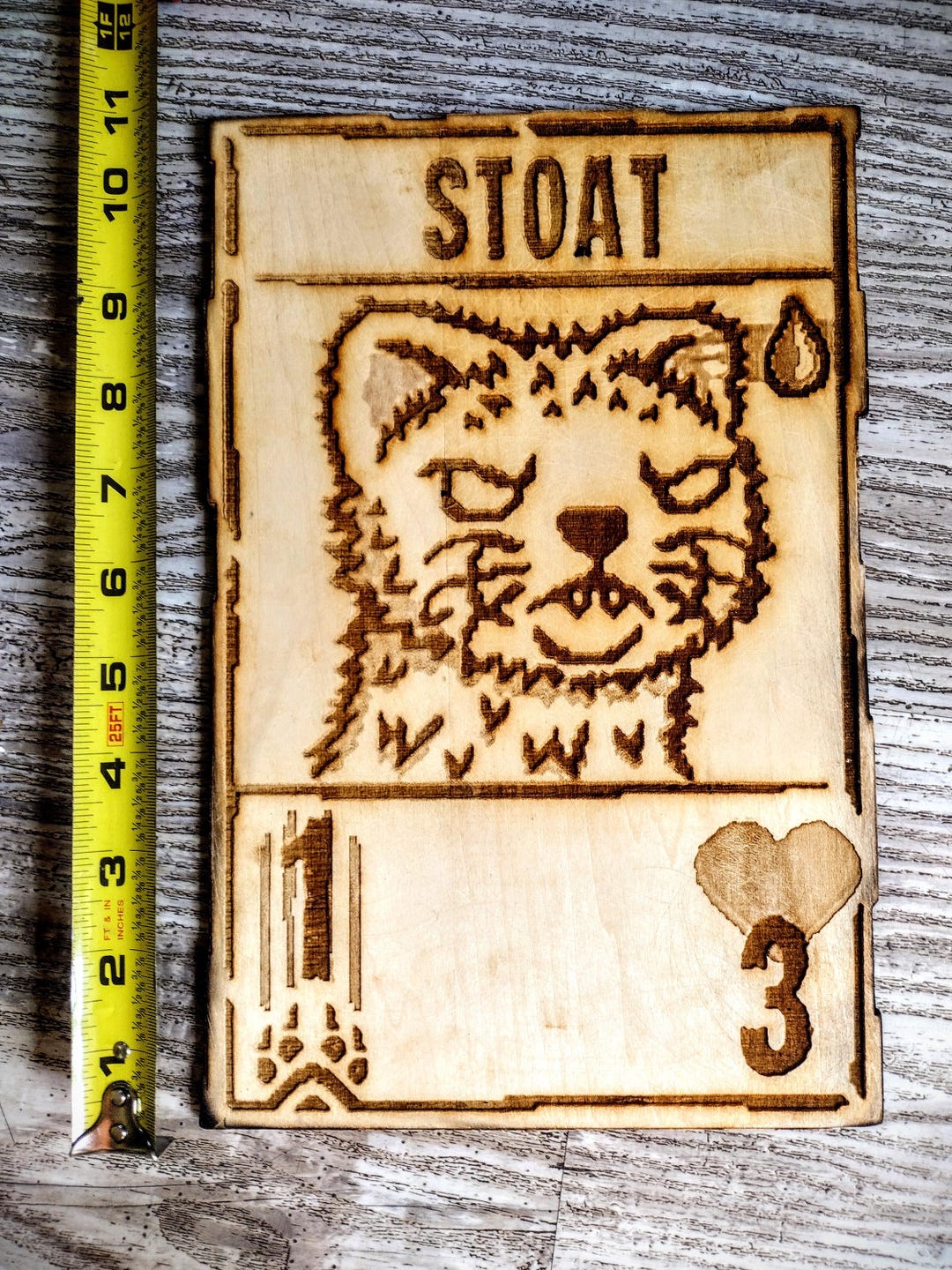 MEGA STOAT Double Sided Card. - Etsy