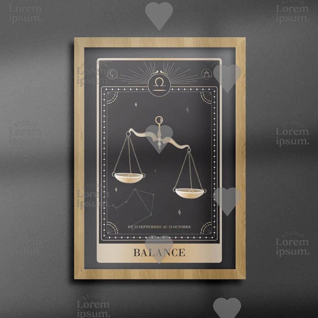 Print ZODIAC BALANCE / Astrology Signs / Zodiac Wall Art / Zodiac ...