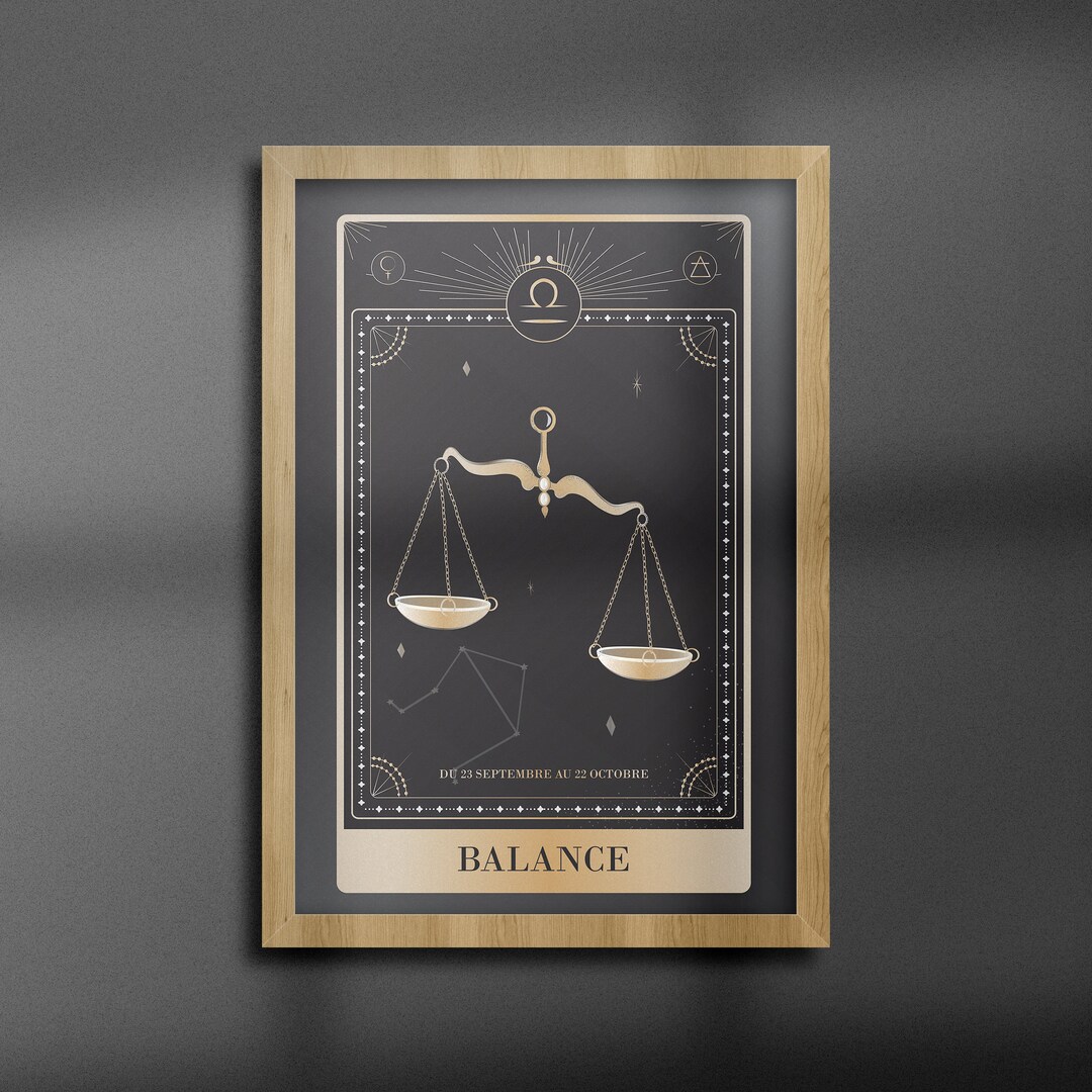 Print ZODIAC BALANCE / Astrology Signs / Zodiac Wall Art / Zodiac ...