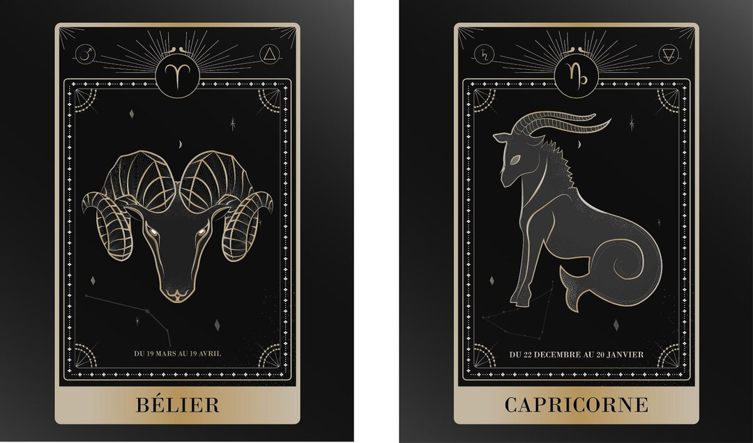 Print ZODIAC BELIER / Astrology Signs / Zodiac Wall Art / Zodiac ...