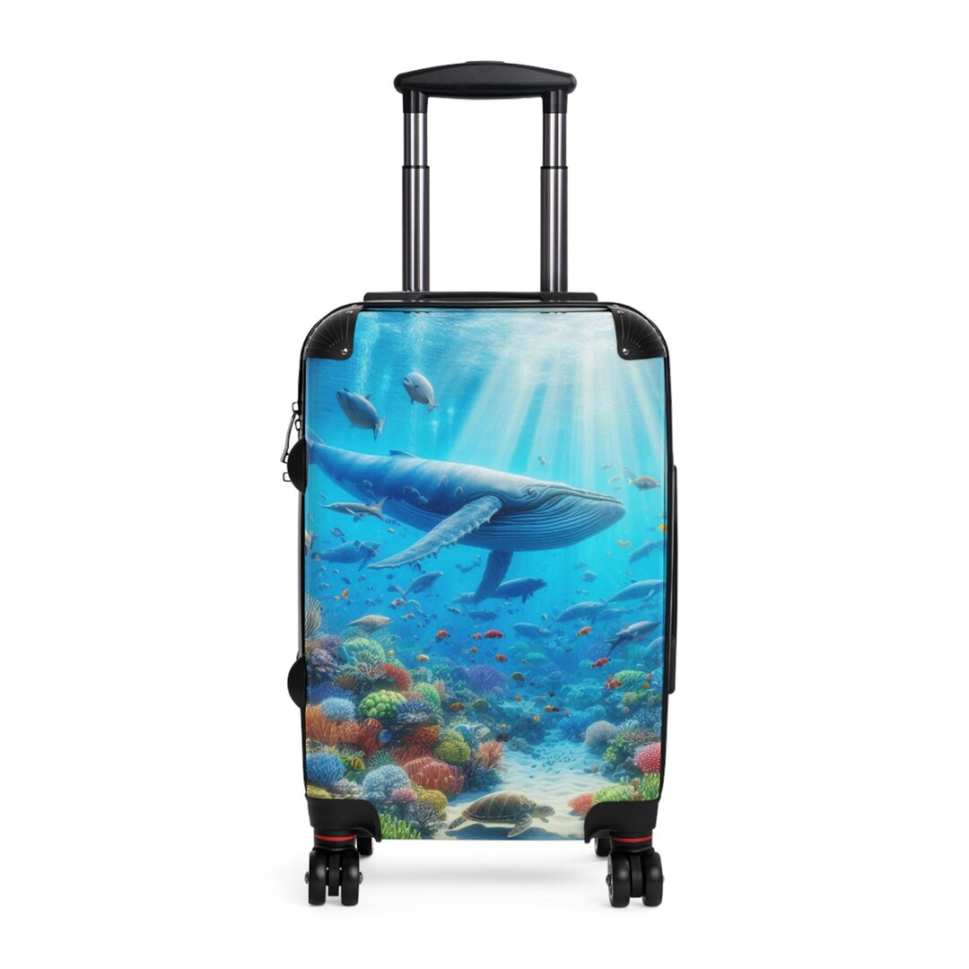Suitcases, Sea Creatures Design Luggage Set, Nautical Printed Travel ...