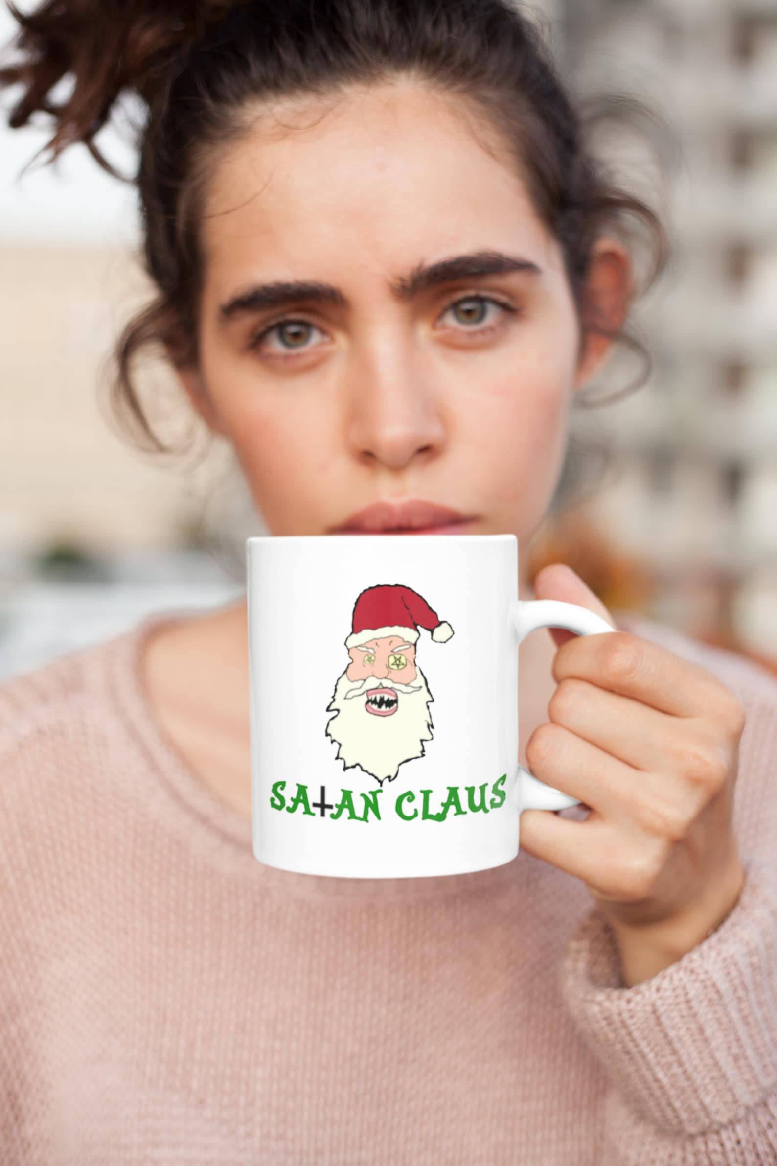 Satan Mug / Hail Santa / Not Today Santa / Funny Coffee Mug / Christmas ...