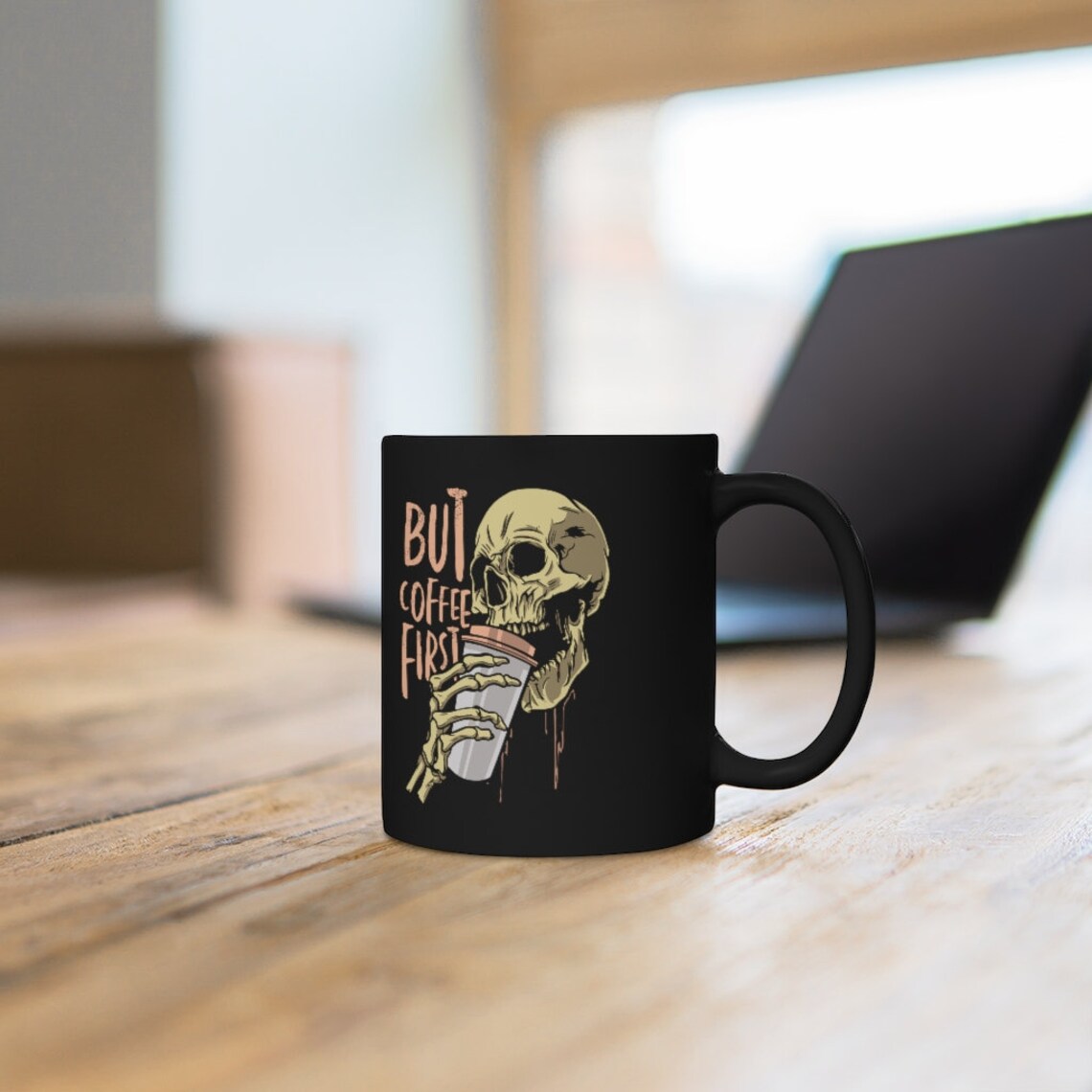 But First Coffee / but First Coffee Mug / Skull Mug / Statement Mug ...