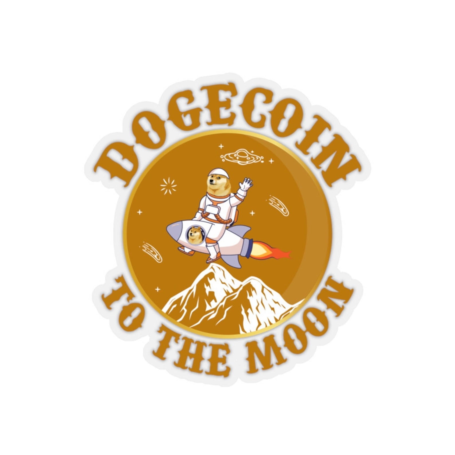 Doge Coin to the Moon Sticker, Dogecoin to the Moon Sticker, Doge Shirt ...