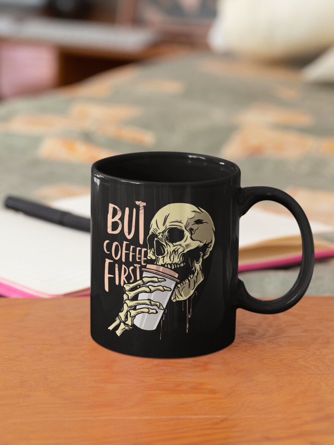 But First Coffee / but First Coffee Mug / Skull Mug / Statement Mug ...