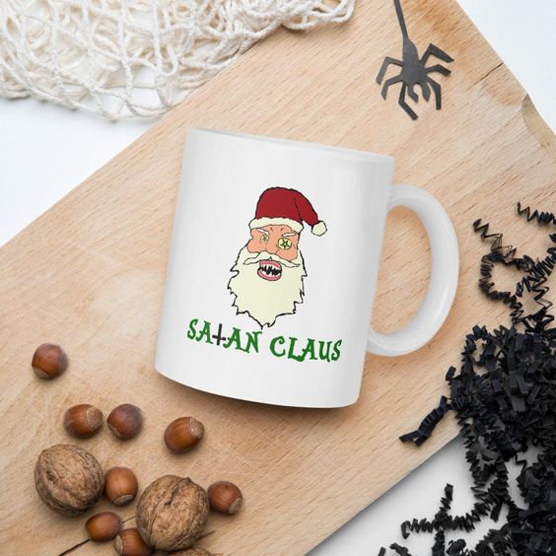 Satan Mug / Hail Santa / Not Today Santa / Funny Coffee Mug / Christmas ...