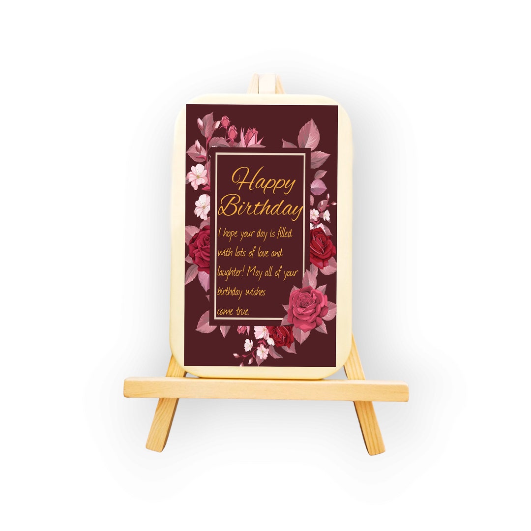 Edible Chocolate Birthday Card Great Alternative to Standard Greetings ...
