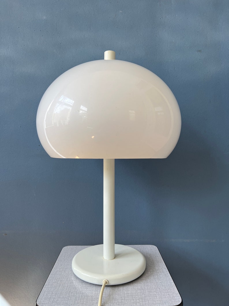 Dijkstra Table Lamp - Vintage Mushroom Desk Lamp - White Space Age ...