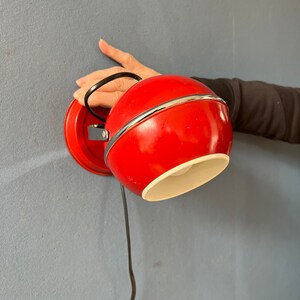 Red Mid Century Space Age Eyeball Wall Lamp - Etsy