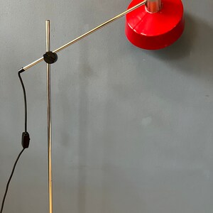 Adjustable Red Floor Lamp in Style of Hoogervorst - Etsy