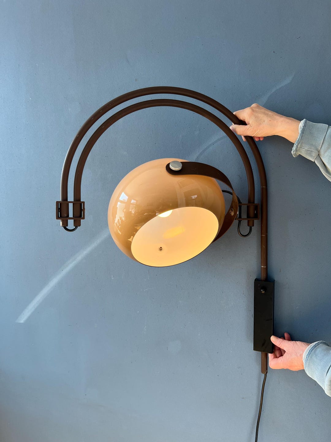 Mid Century Dijkstra Space Age Double Arc Wall Lamp - Etsy