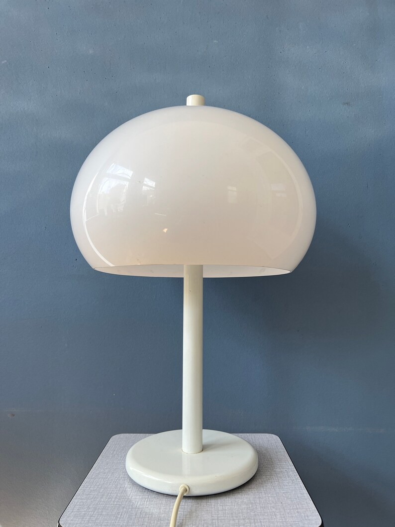 Dijkstra Table Lamp - Vintage Mushroom Desk Lamp - White Space Age ...