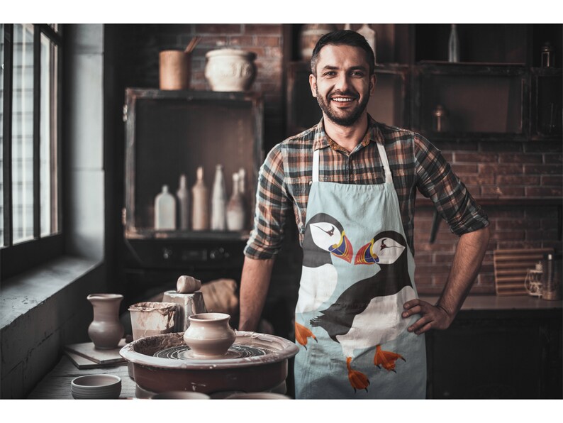 Puffin Apron, Sea Birds, Atlantic Puffins, Puffin Gift. - Etsy