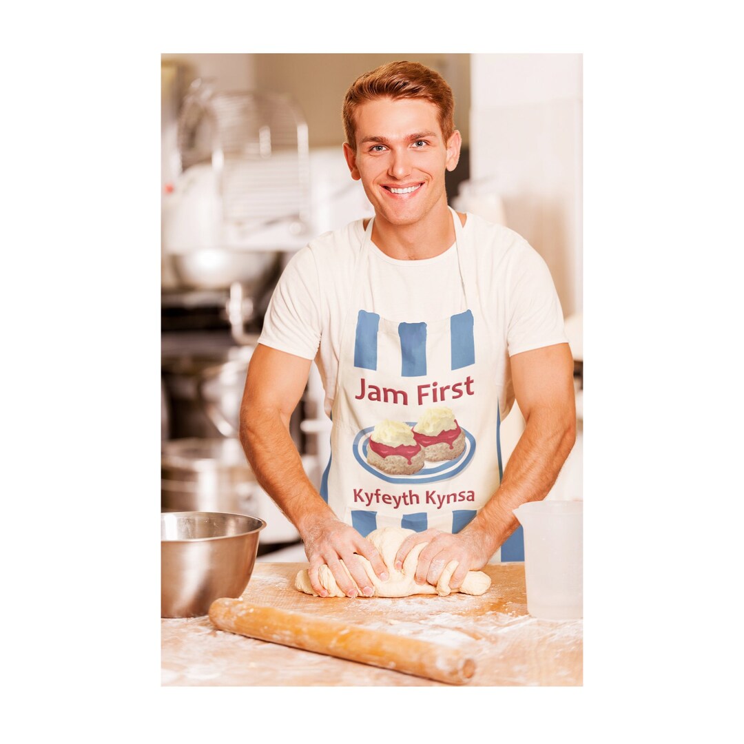 Cream Tea Apron, Chef Apron, Jam First, Scones, Jam, Clotted Cream ...