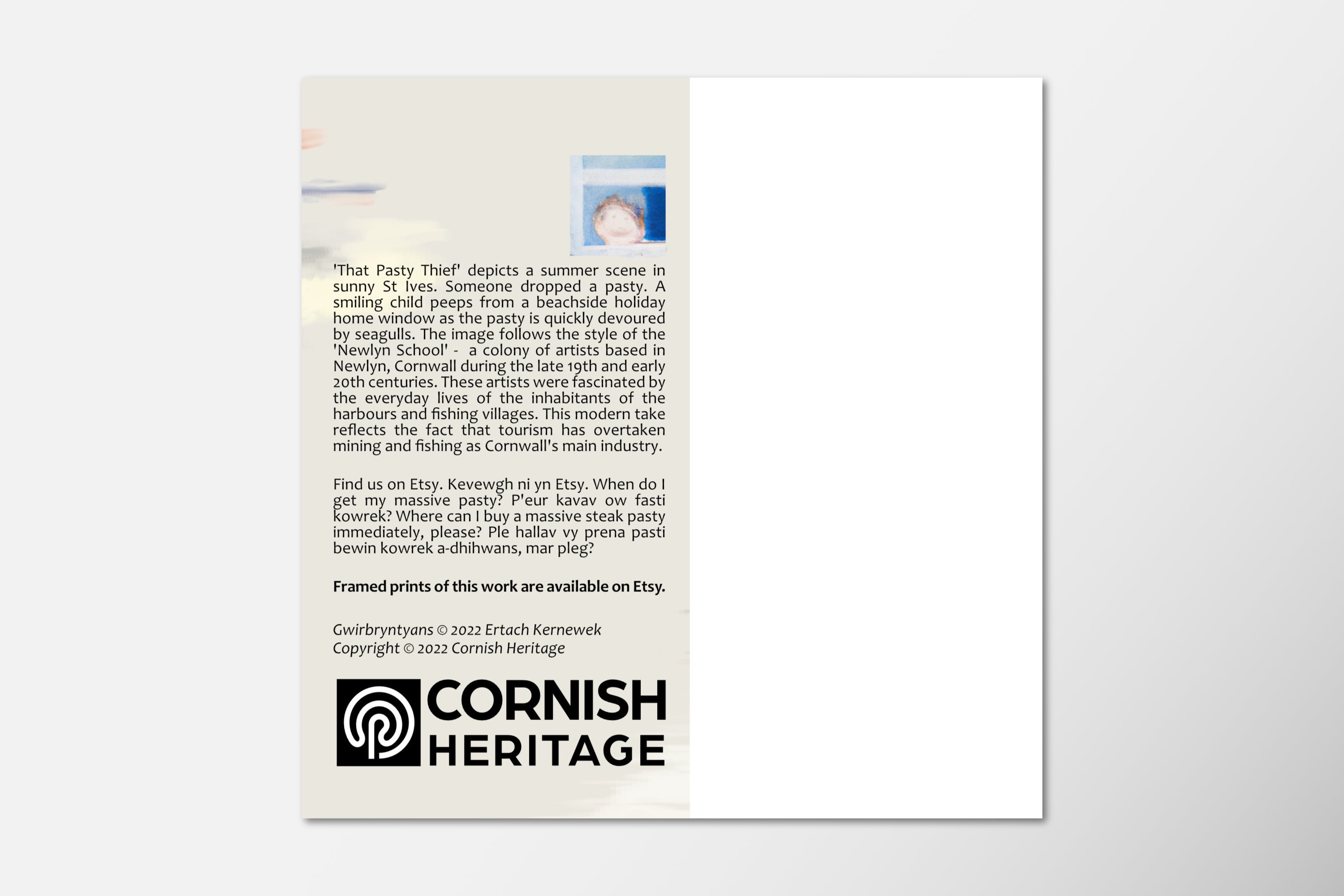 Cornish Birthday Card 'that Pasty Thief' Cornish - Etsy UK