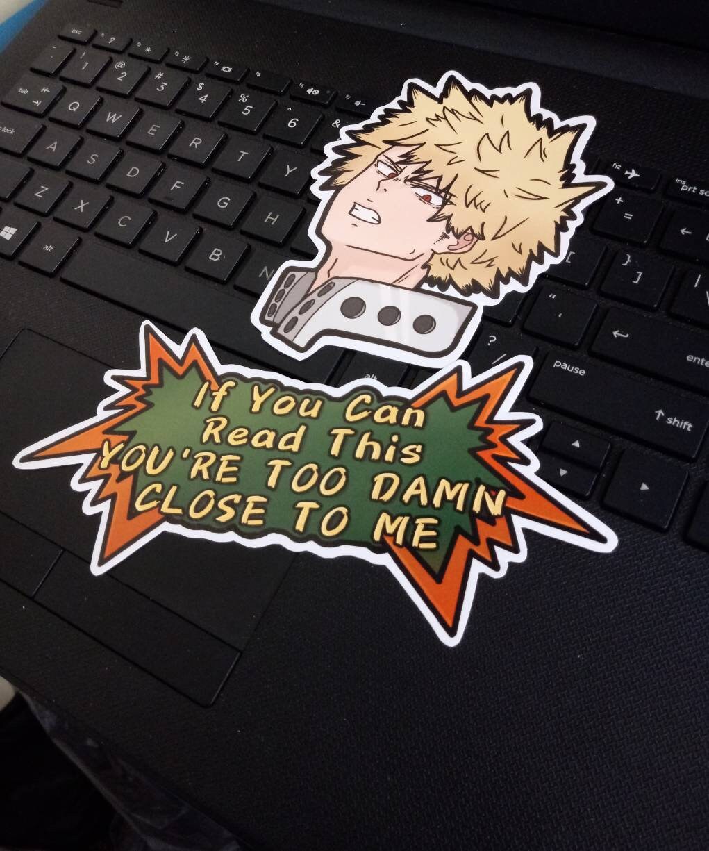 Bakugouu Vinyl Sticker Set Glossy Water & Tear Proof Removable ...
