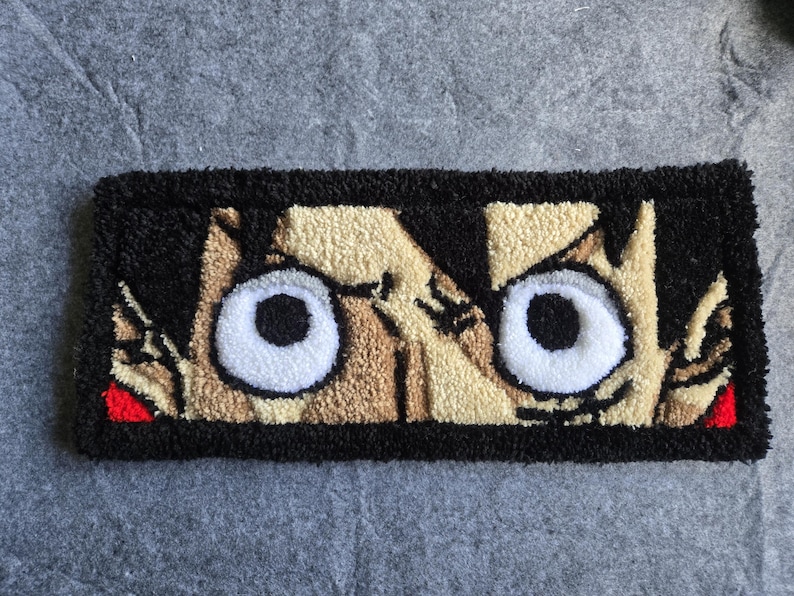 Handmade Anime Eyes Keyboard Custom Rug || Personalized Acrylic Yarn ...