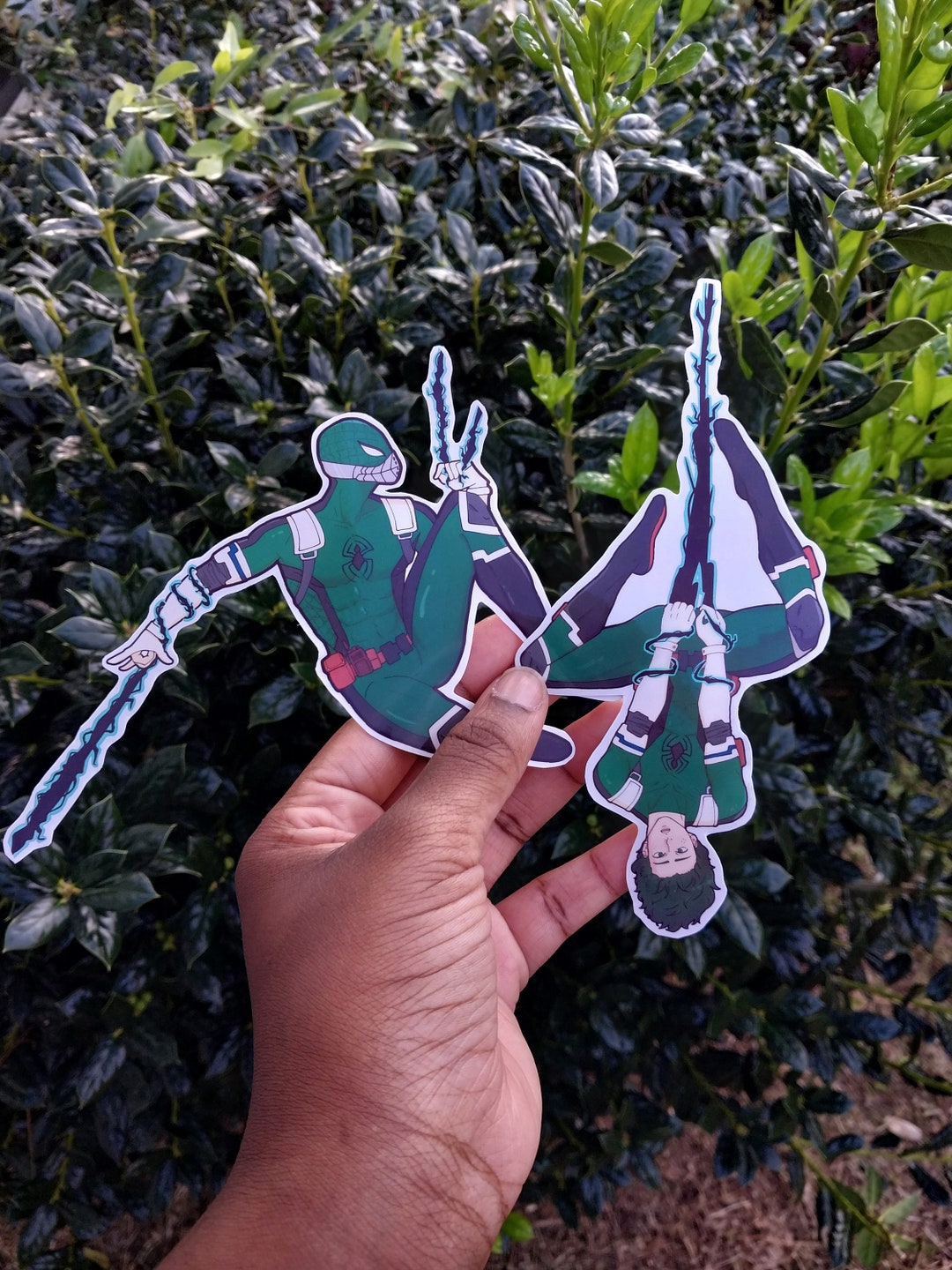 Anime Spidersona Hero MHA Stickers (2-piece) || Laminated and ...