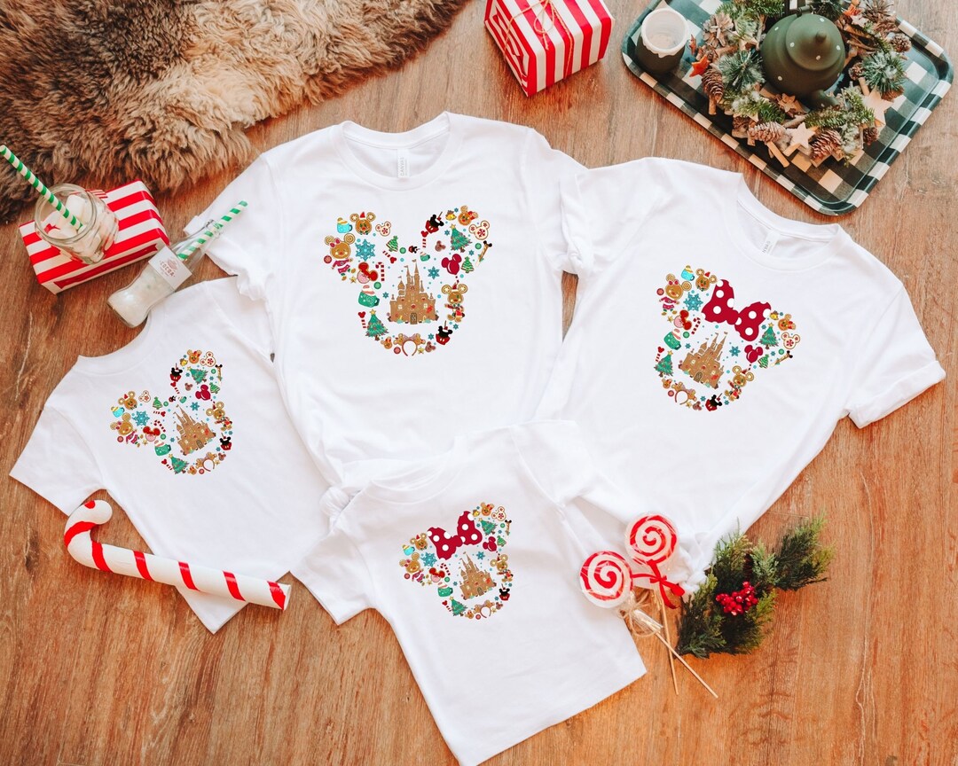 Custom Disney Gingerbread Shirts, Mickey Minnie Christmas Family Shirt ...
