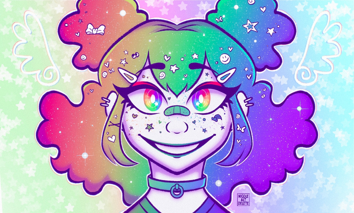 Rainbow Decora Print | Etsy