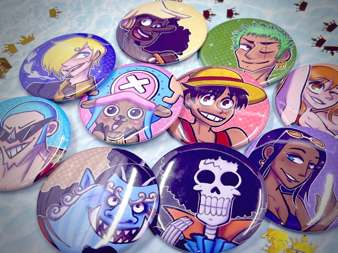 OP Pirate Anime Crew 2.25" Character Buttons - Etsy