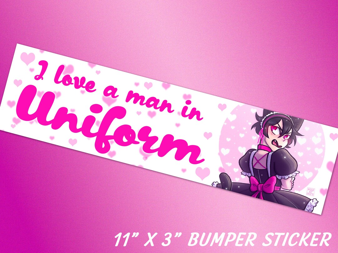I Love a Man in Uniform catboy Bumper Sticker - Etsy