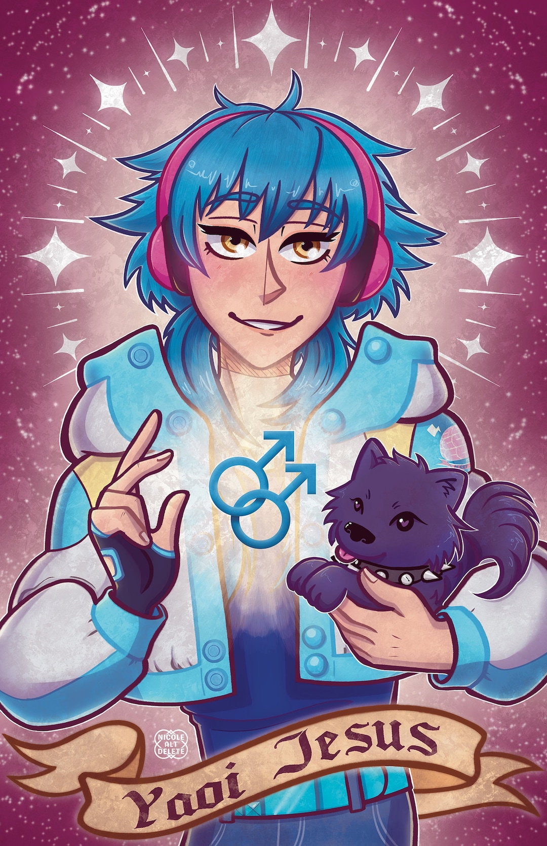Dmmd/dramatical Murder Yaoi Jesus Print - Etsy