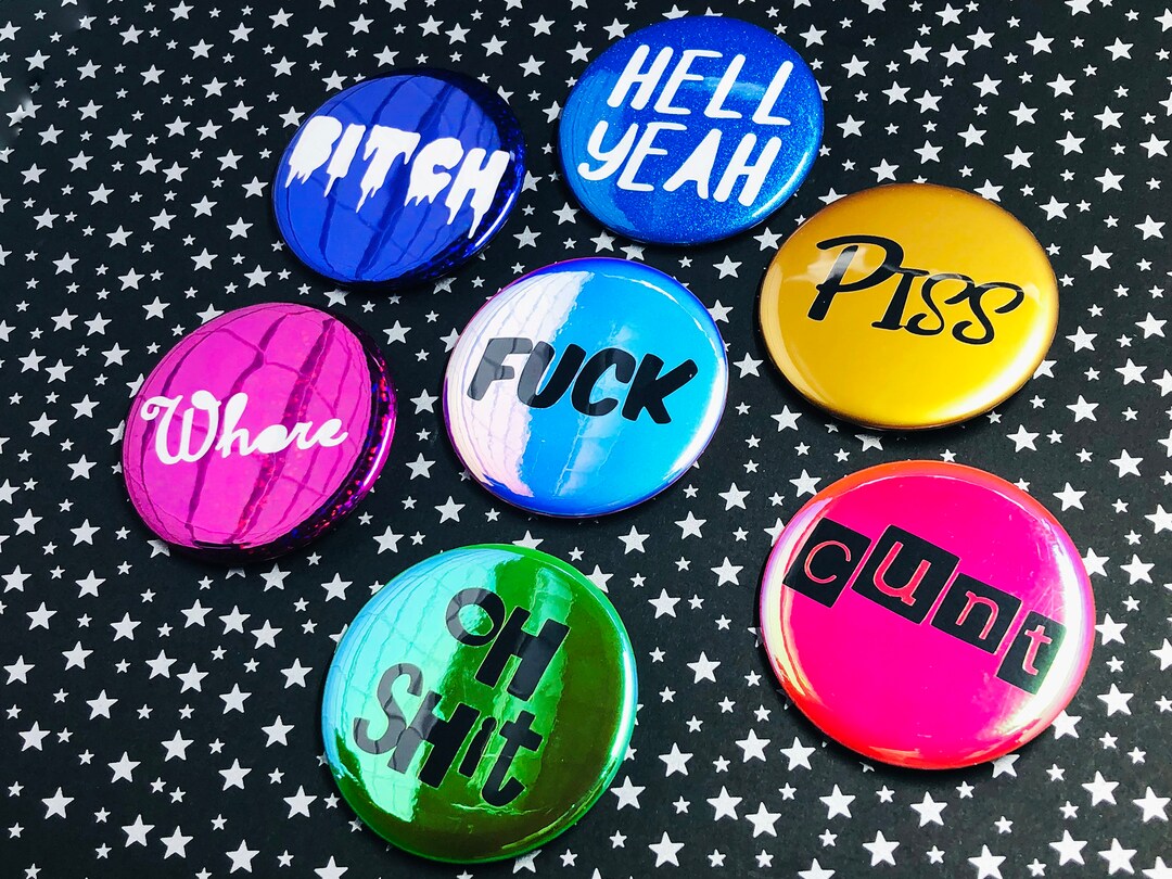 Curse Word 2.25" Buttons - Etsy