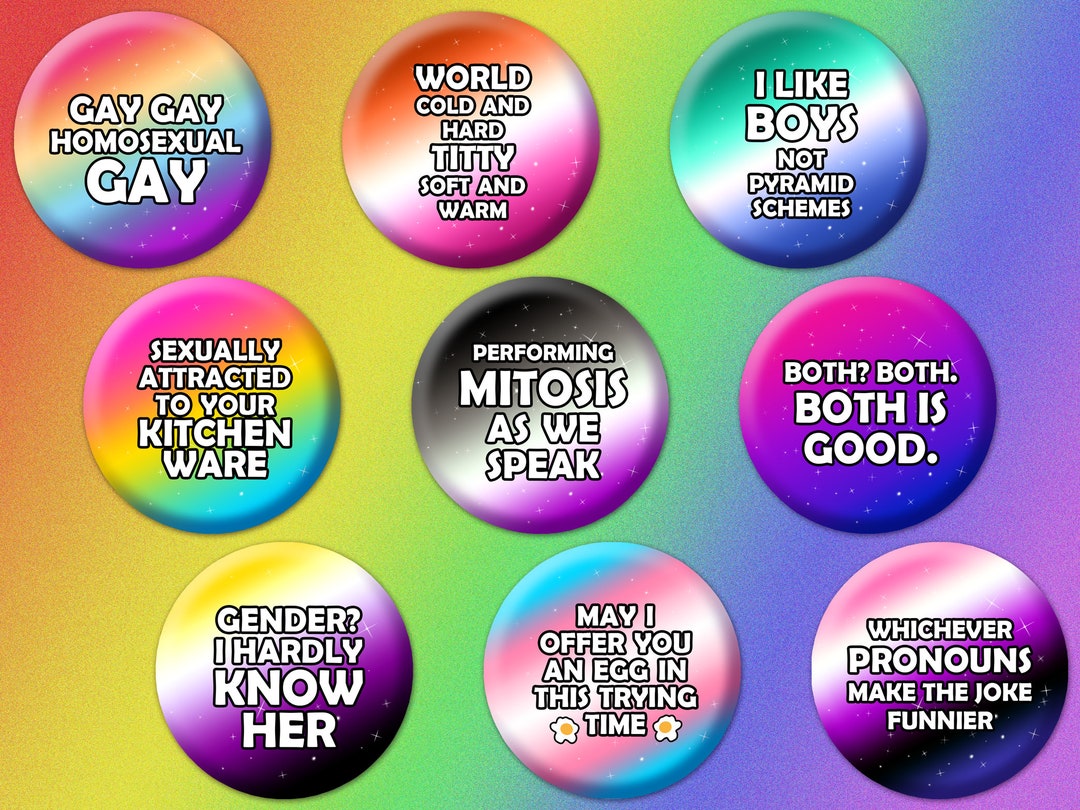 LGBTQ+ Funny Pride 2.25" Buttons - Etsy