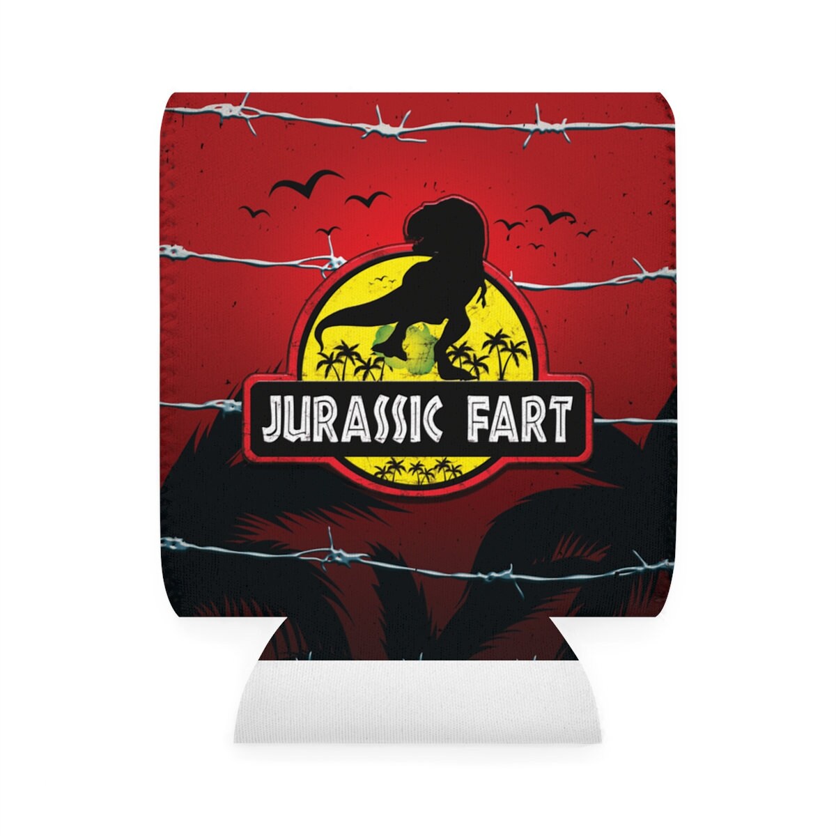 Jurassic Fart Dinosaur Can Cooler Sleeve Coozie Funny Gifts for Him Gag ...