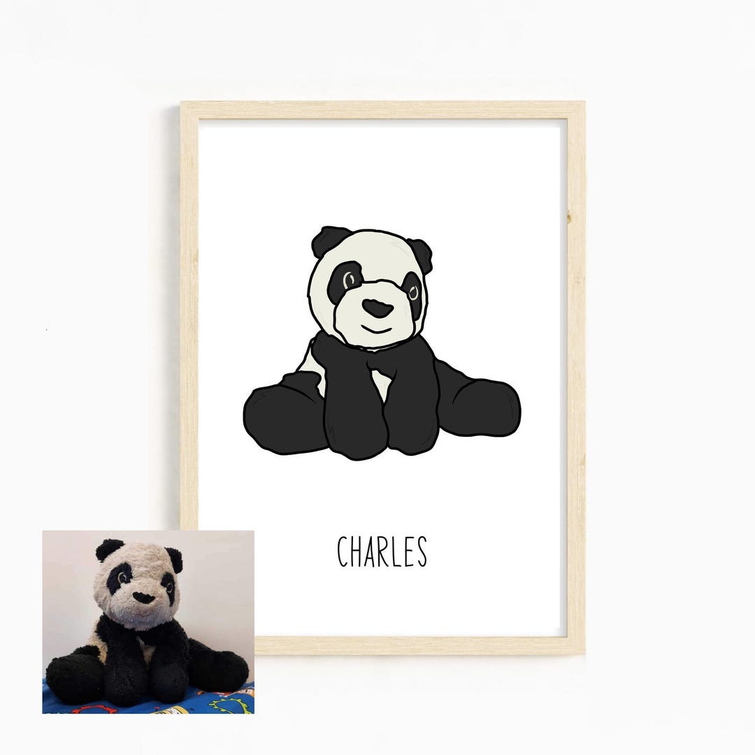 DIGITAL Illustration of Child's Toy / Teddy / Stuffy From Photo - Etsy