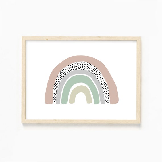 Scandi Rainbow Children's Print Artwork | Etsy