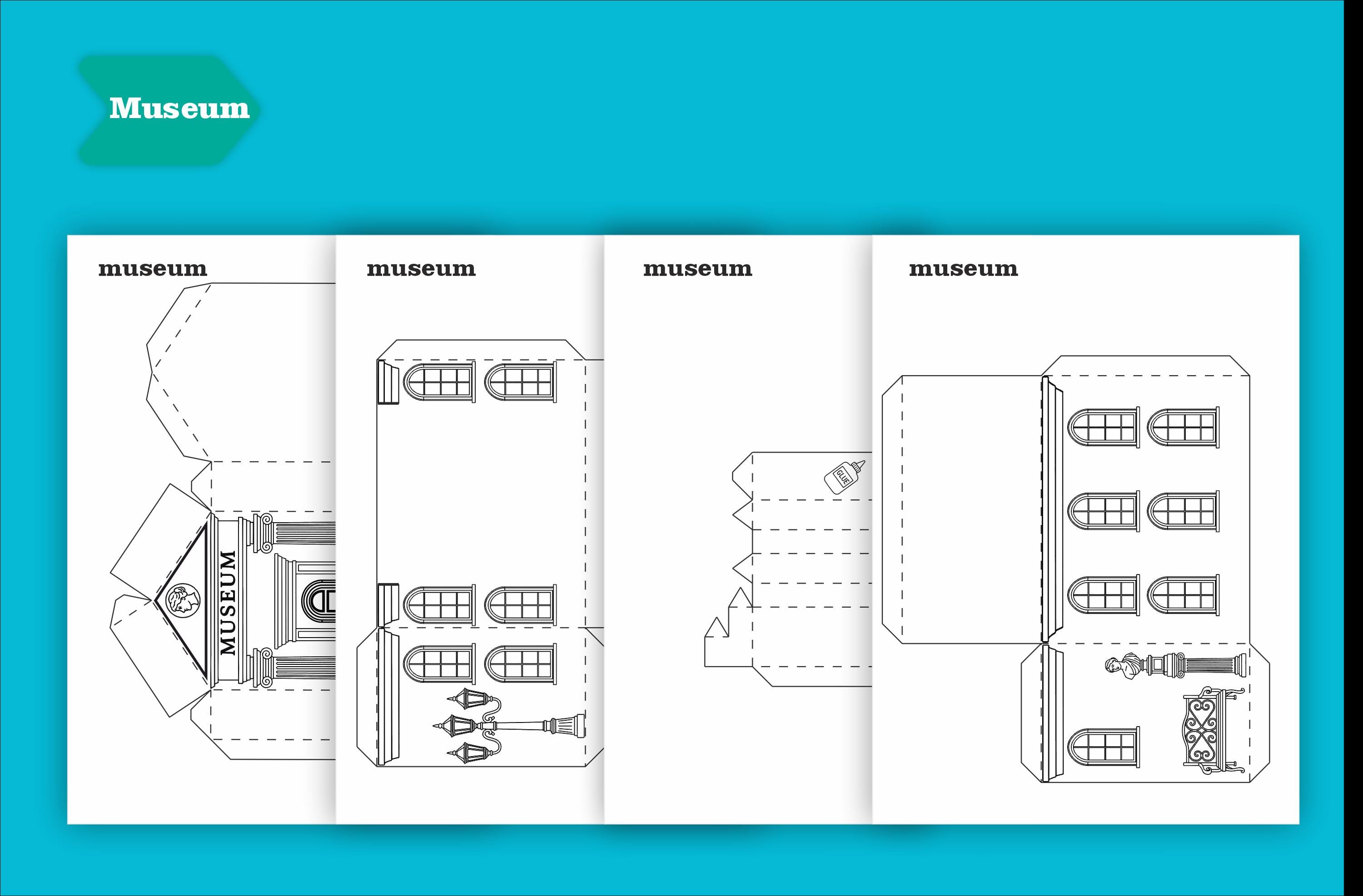 Printable Paper Houses – DIY 3D Village Templates | Color, Cut & Glue ...