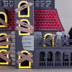 Halloween Haunted House SVG: 3D Papercraft Project (PDF) - Etsy