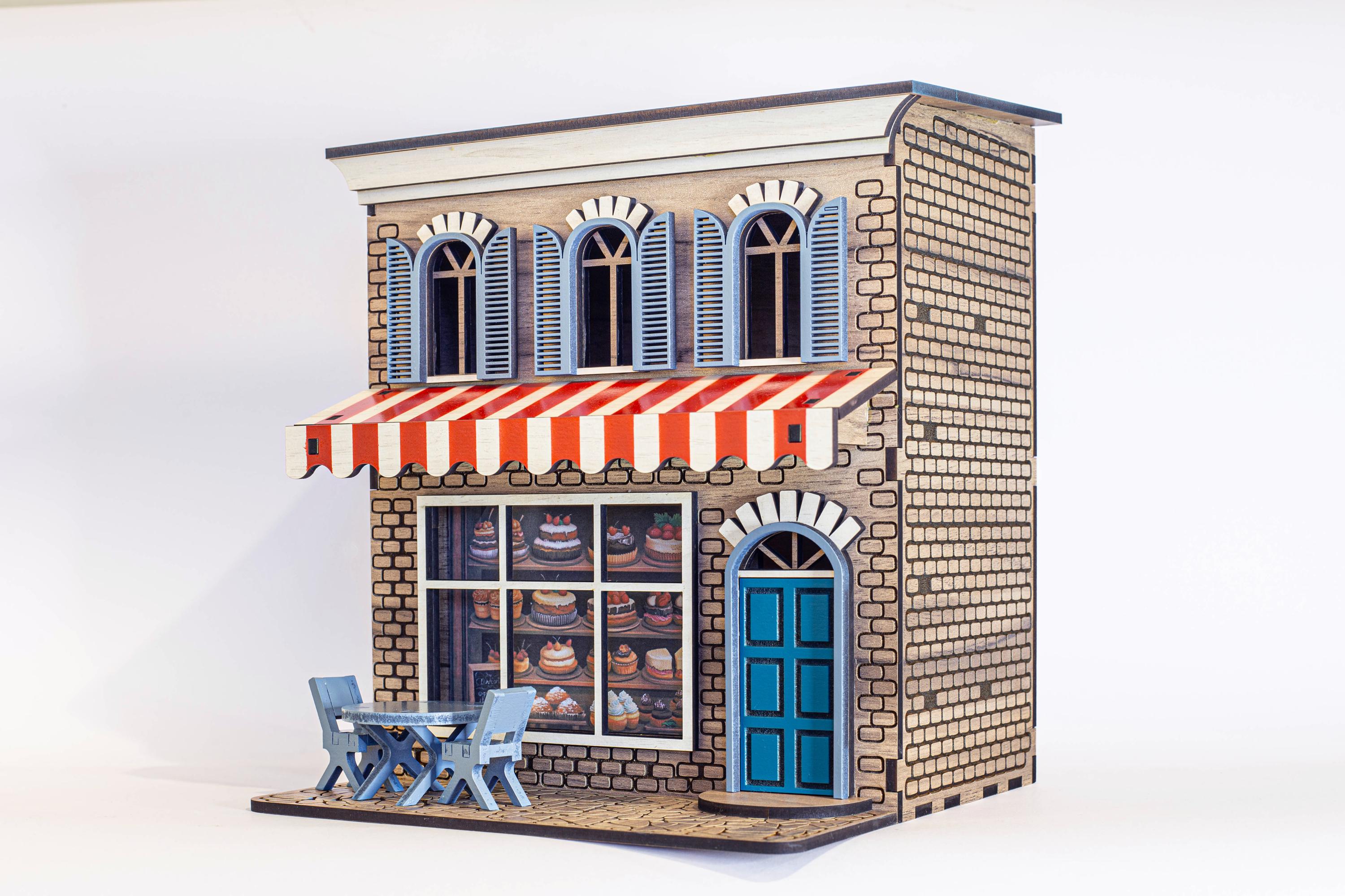 Christmas Village Laser Cut File Caffe SVG DXF DIY House 2024 Glowforge ...