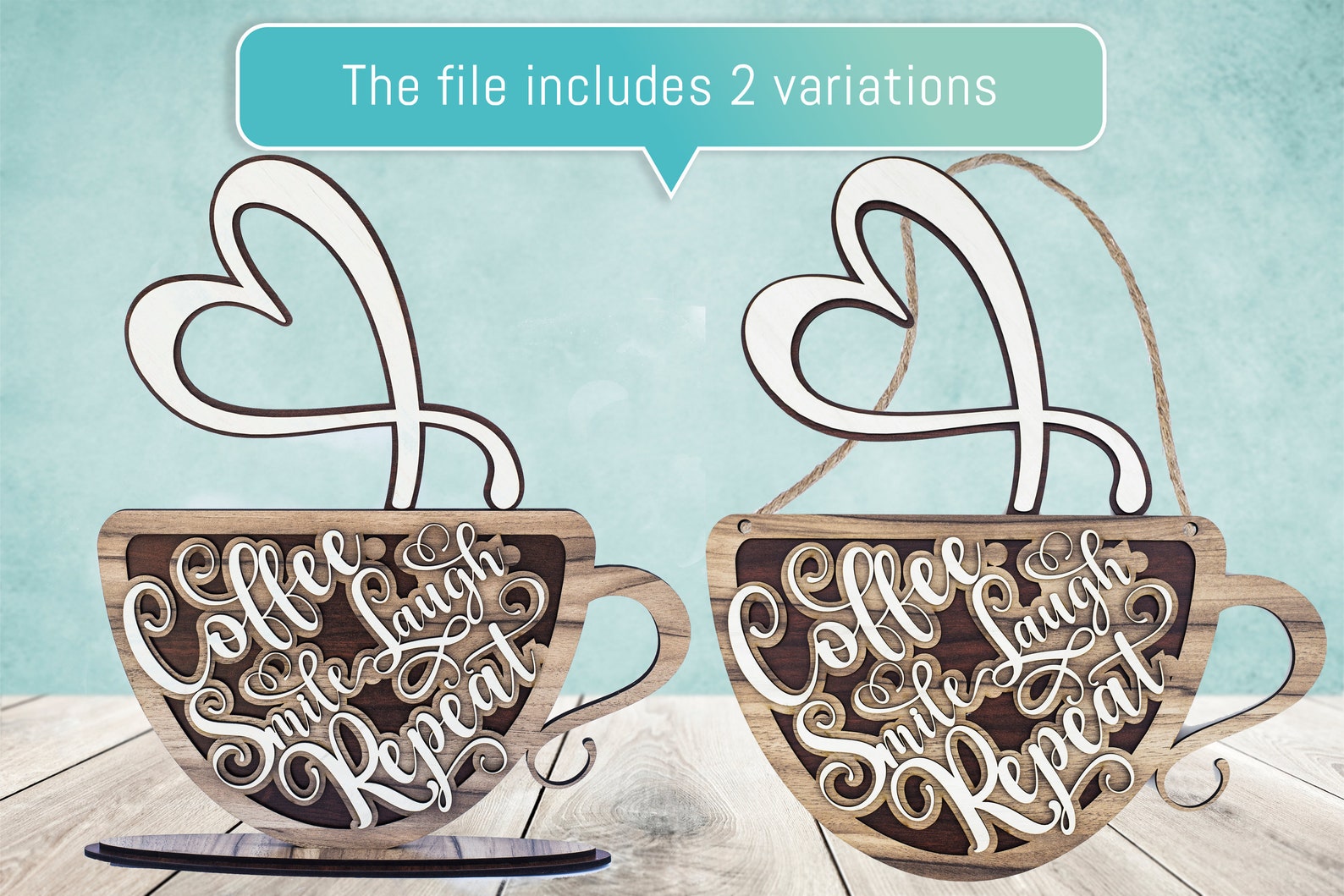 Glowforge Svg Coffee Sign Project Design Digital Laser Ready Files Cut ...