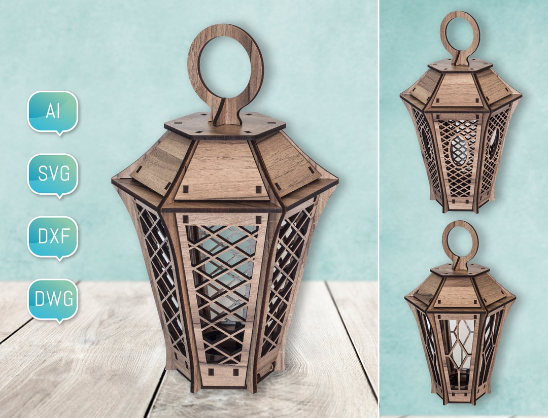 Lantern Laser Cut File 3D Glowforge SVG DXF for Plasma DIY Cnc Project ...