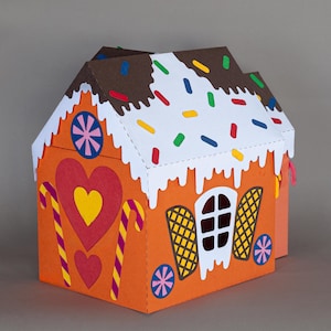 Christmas Gingerbread House SVG: 3D Papercraft Project (digital ...