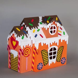 Christmas Gingerbread House SVG: 3D Papercraft Project (digital ...