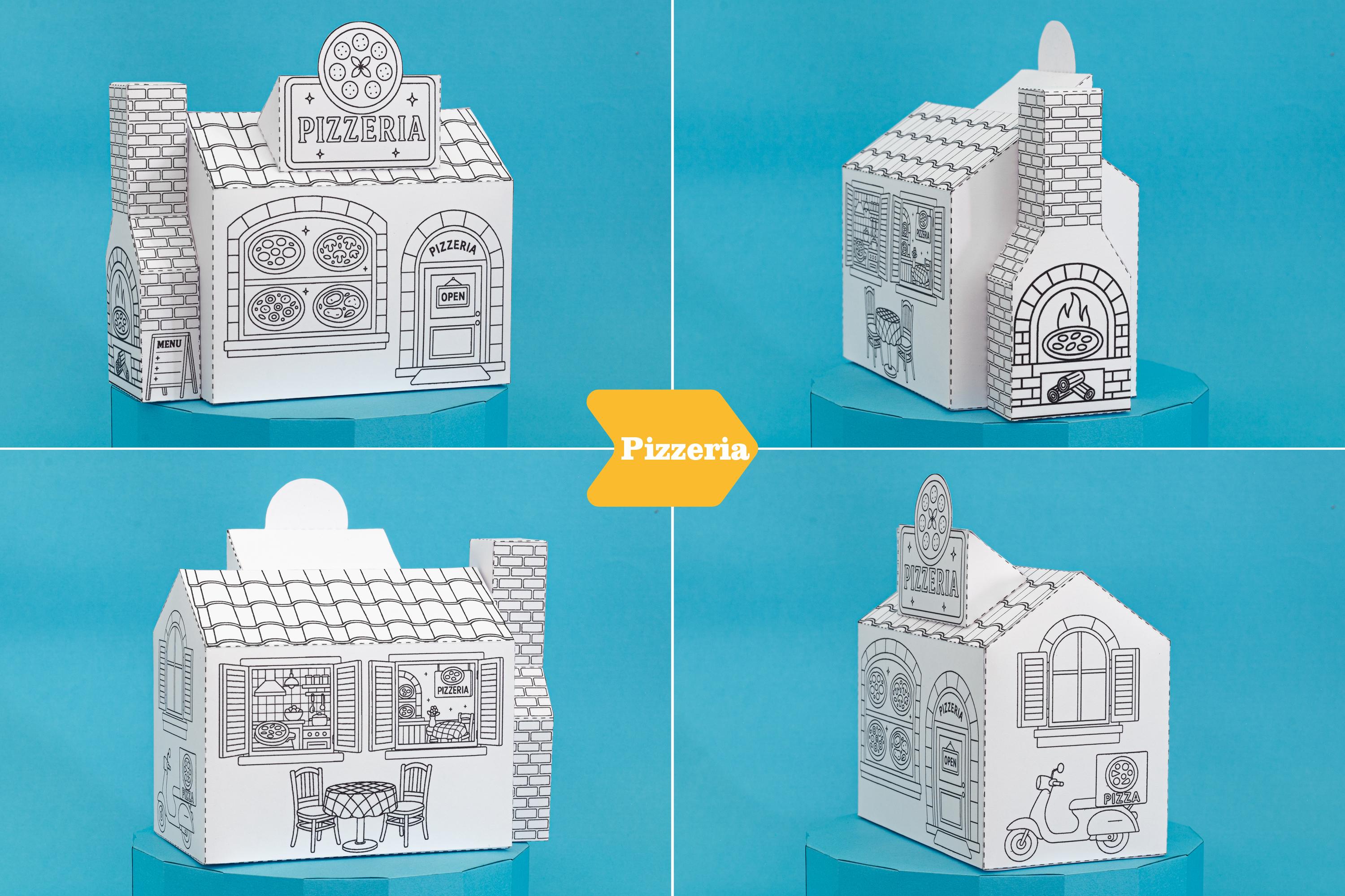 Printable 3D Coloring Pages House for Kids – DIY for Children – Instant ...