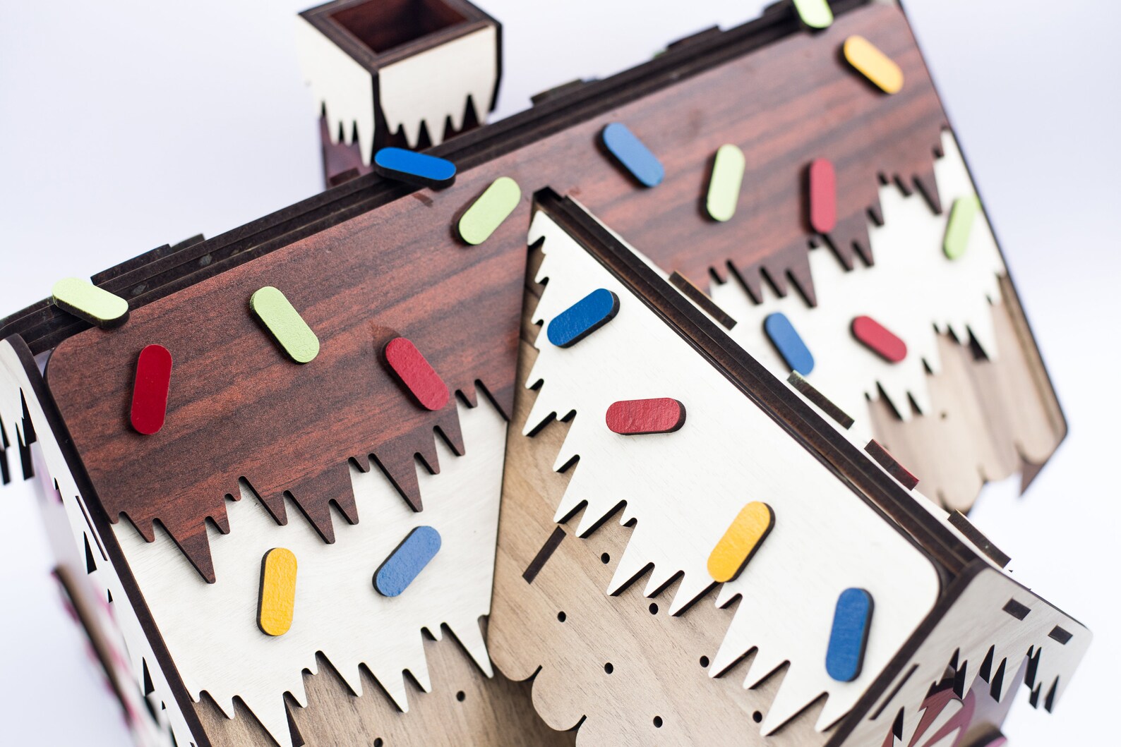 Christmas Village Gingerbread House 3D Glowforge SVG Laser Cut - Etsy