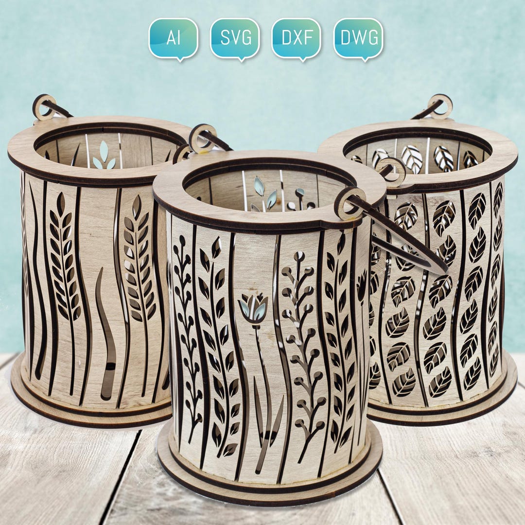 Lantern Laser Cut File 3D Glowforge Cricut SVG DXF for Plasma DIY Cnc ...