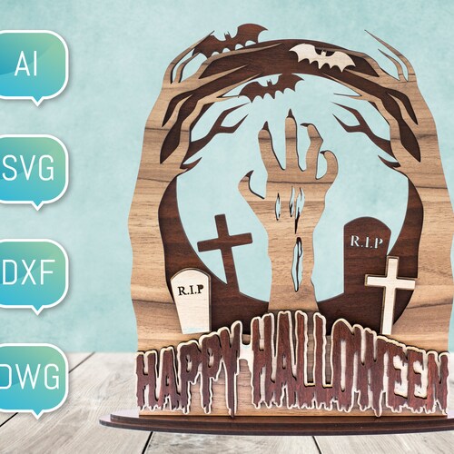 HALLOWEEN Svg Laser Cut File Cricut Halloween Dxf Glowforge - Etsy