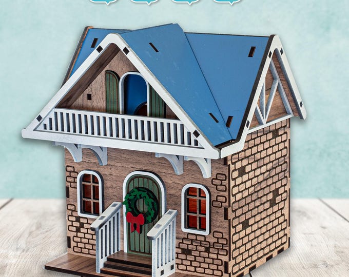 Christmas Village Laser SVG Files, Christmas House Cut Files for Laser ...